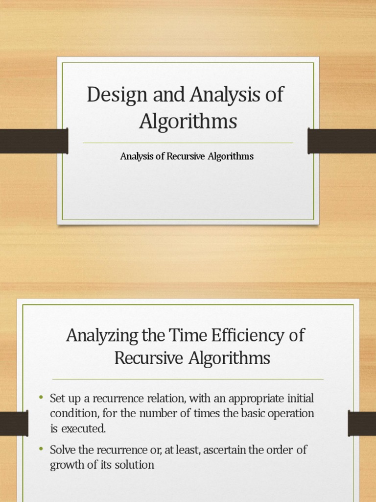 Recursive Algorithms Binary Digits Complexity Analysis | PDF ...