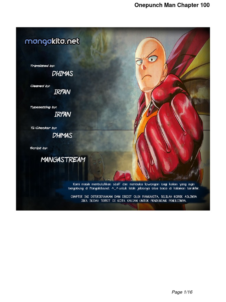Onepunch Man Chapter 100 | PDF