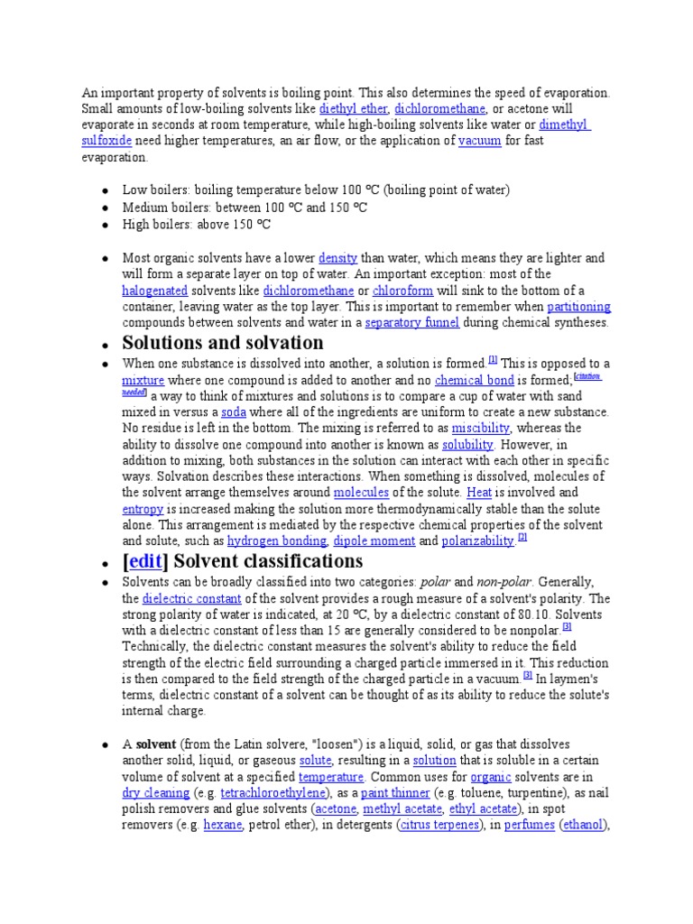 The Relationship Between a Solvent's Boiling Point and Evaporation Rate ...