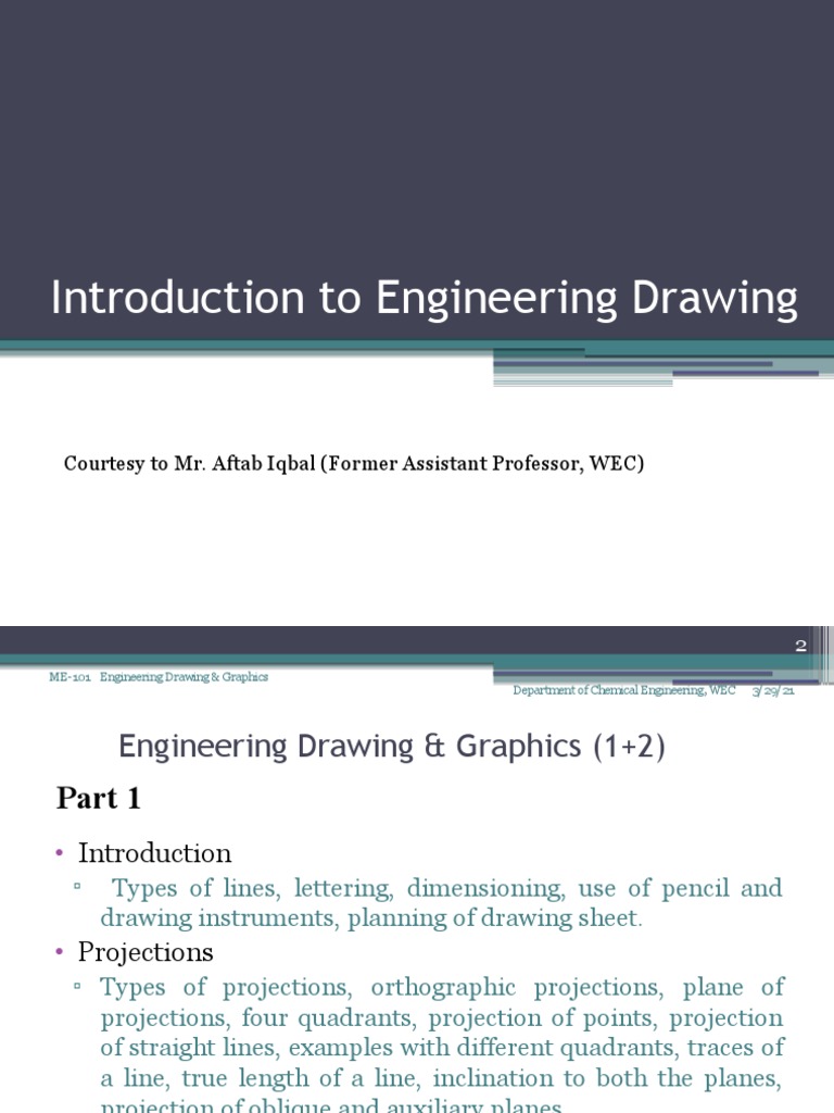 Introduction To Engineering Drawing | PDF | Technical Drawing ...