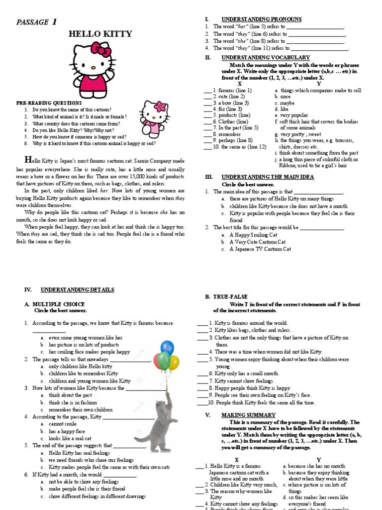 Reading-Comprehension Possessives | PDF | Clothing