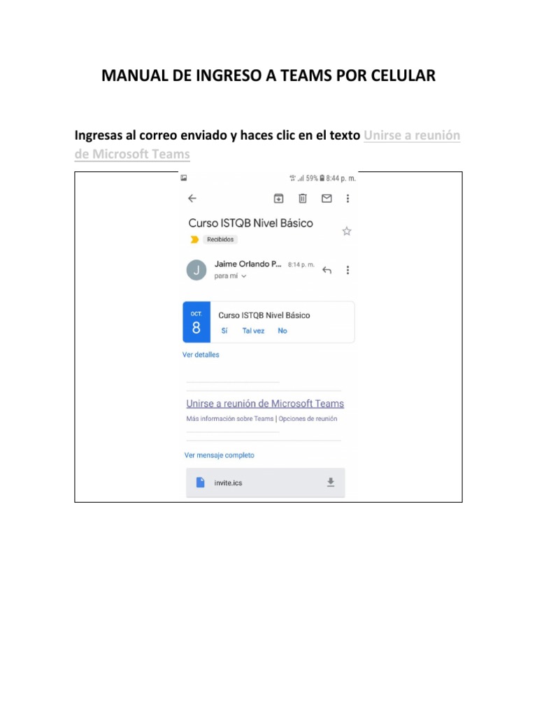 Manual Microsoft Teams - para Celular | PDF