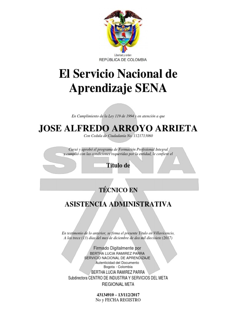 Diploma Sena Jose | PDF