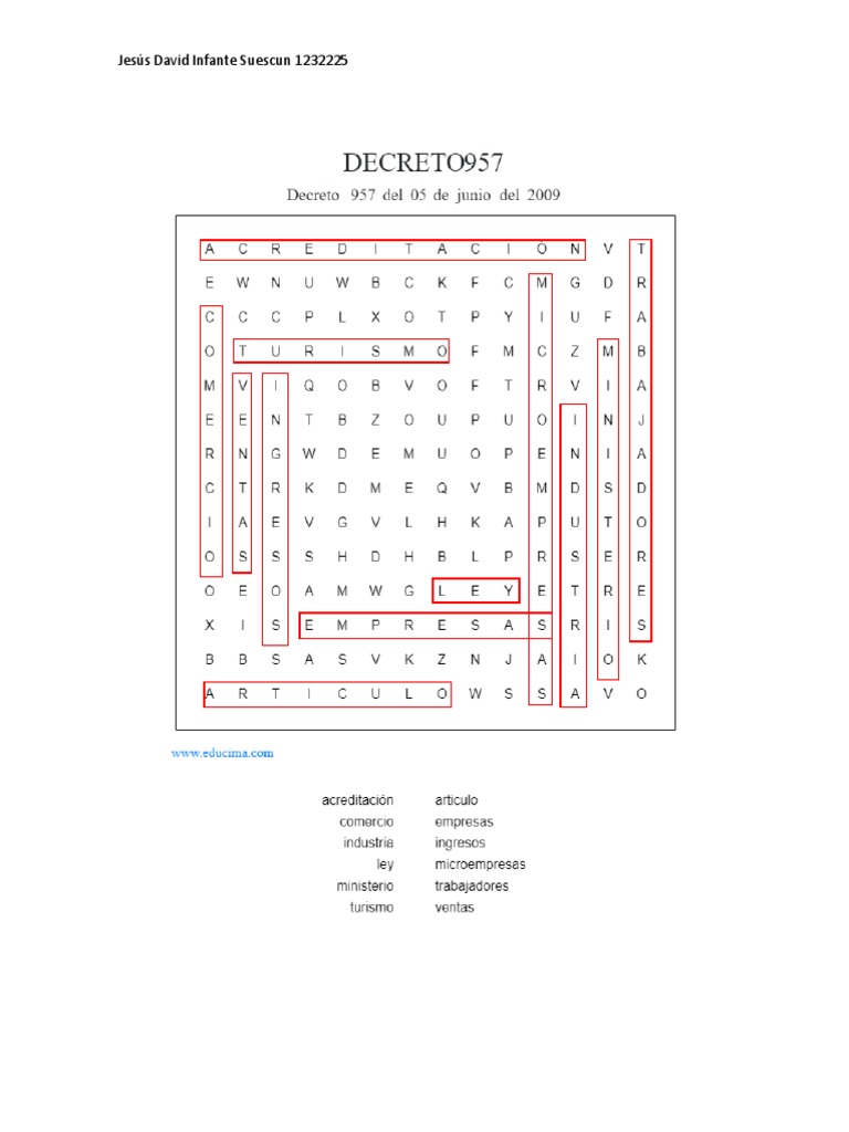 Sopa de Letras | PDF | Finanzas y dinero