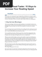Free Reading Speed Test - SwiftRead | PDF | Reading Comprehension ...