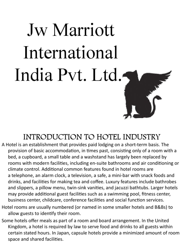 JW Marriott International India Pvt. LTD | PDF | Marriott International ...