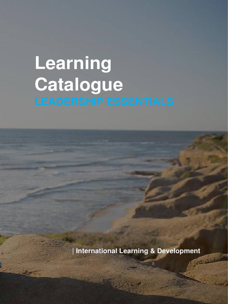 Learning Catalogue | PDF | Competence (Human Resources) | Leadership