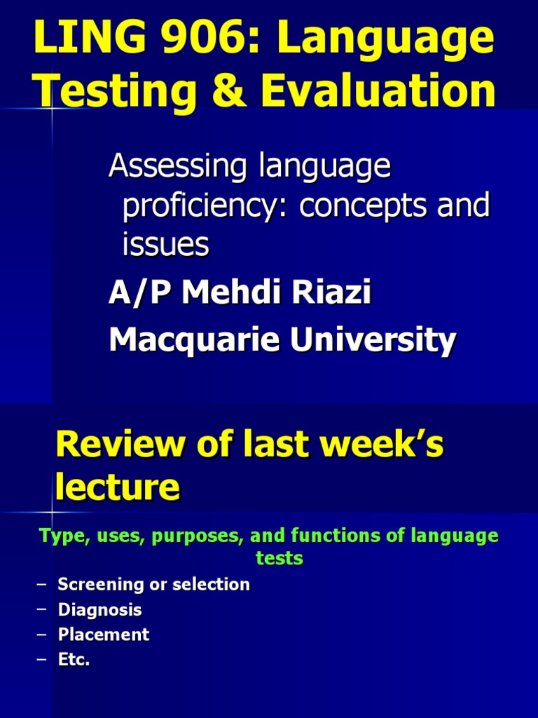 Models of Language Proficiency (Part 1) | PDF | Psychology | Intelligence
