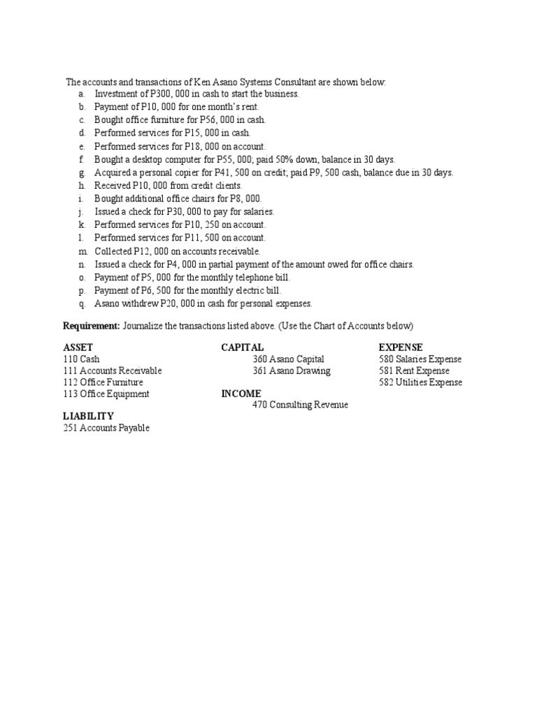 Acctg 1 Journal Entries | PDF