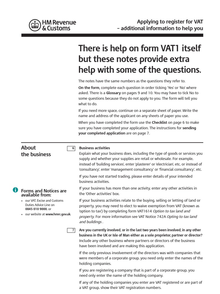 VAT Registration Guidance | PDF