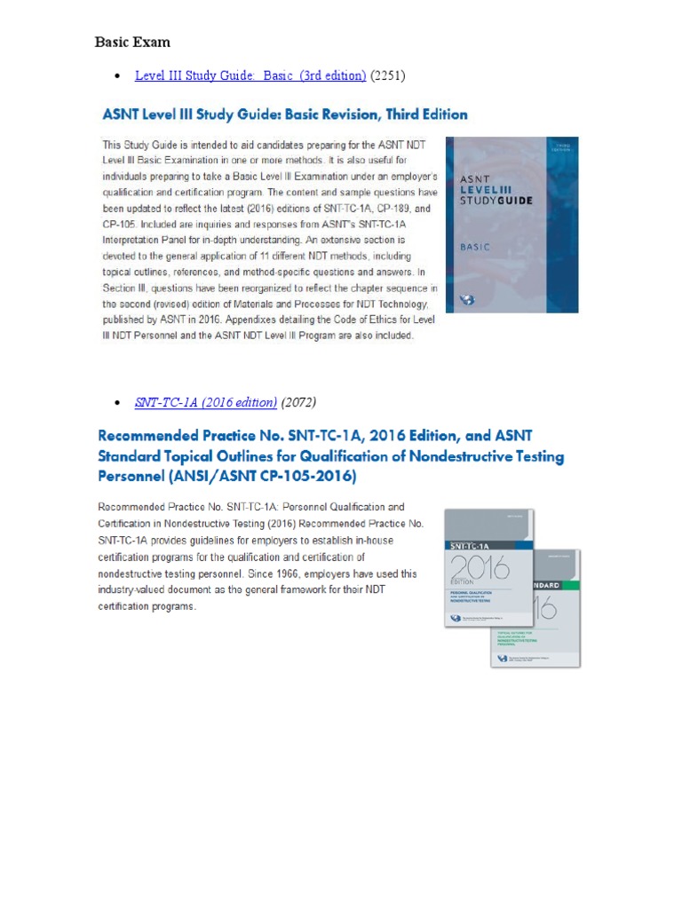 Basic Exam: Level III Study Guide: Basic (3rd Edition) | PDF ...