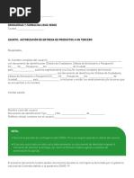 Formato de Autorizacion A Terceros para Realizar Tramites PDF | PDF