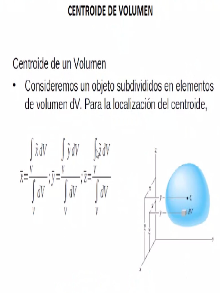 Centroide de Volumen | PDF