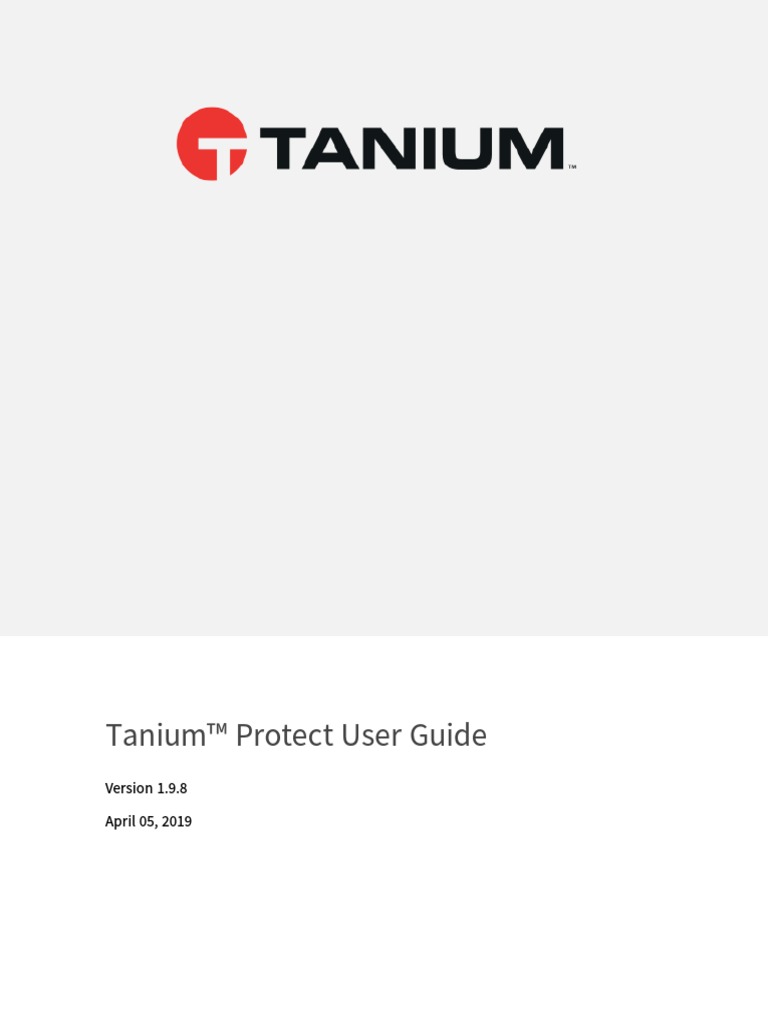 Tanium Protect 1.9.8 Ug | Download Free PDF | Computer File | Antivirus ...
