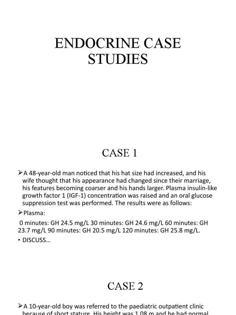 Endocrine Case Studies | PDF | Endocrinology | Hormone