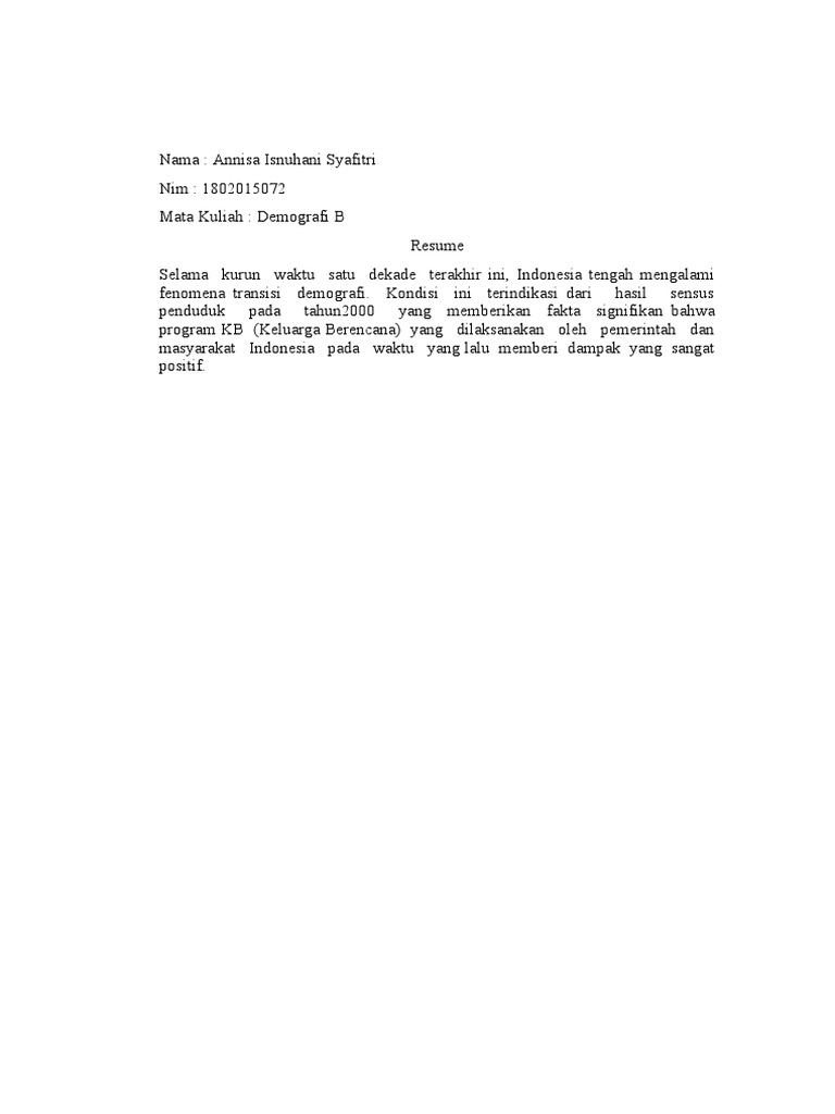 Resume Annisa 2 | PDF
