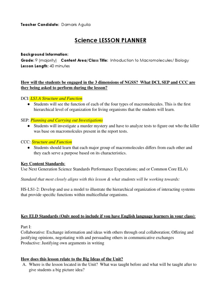 Week of 1 4 21 - Science Long Form W SP 21 | PDF | Macromolecules ...