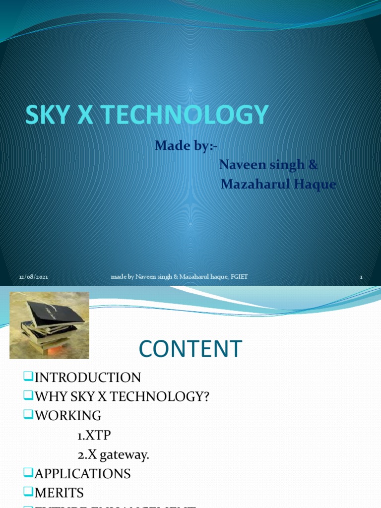 Sky X Technology | PDF | Transmission Control Protocol | Computer Network