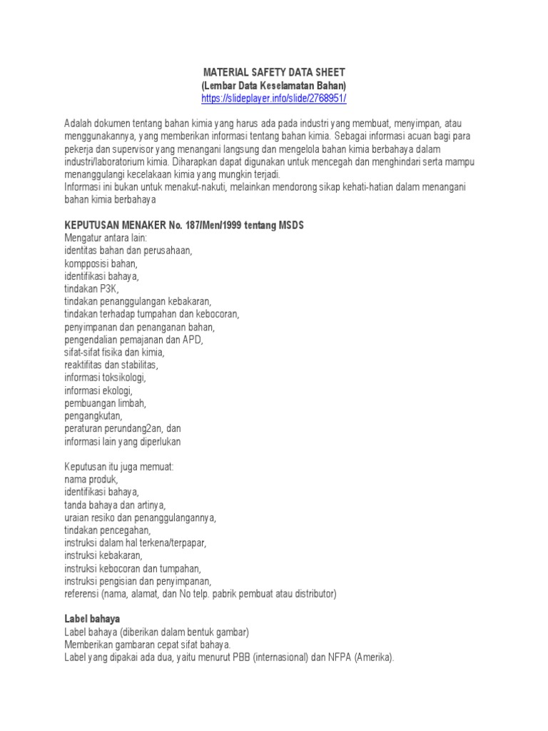 0material Safety Data Sheet | PDF