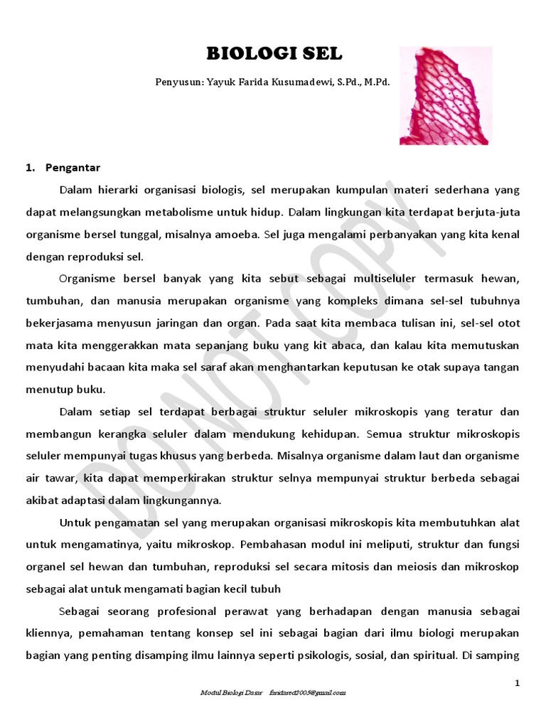 Biologi Sel | PDF | Pengembangan Diri