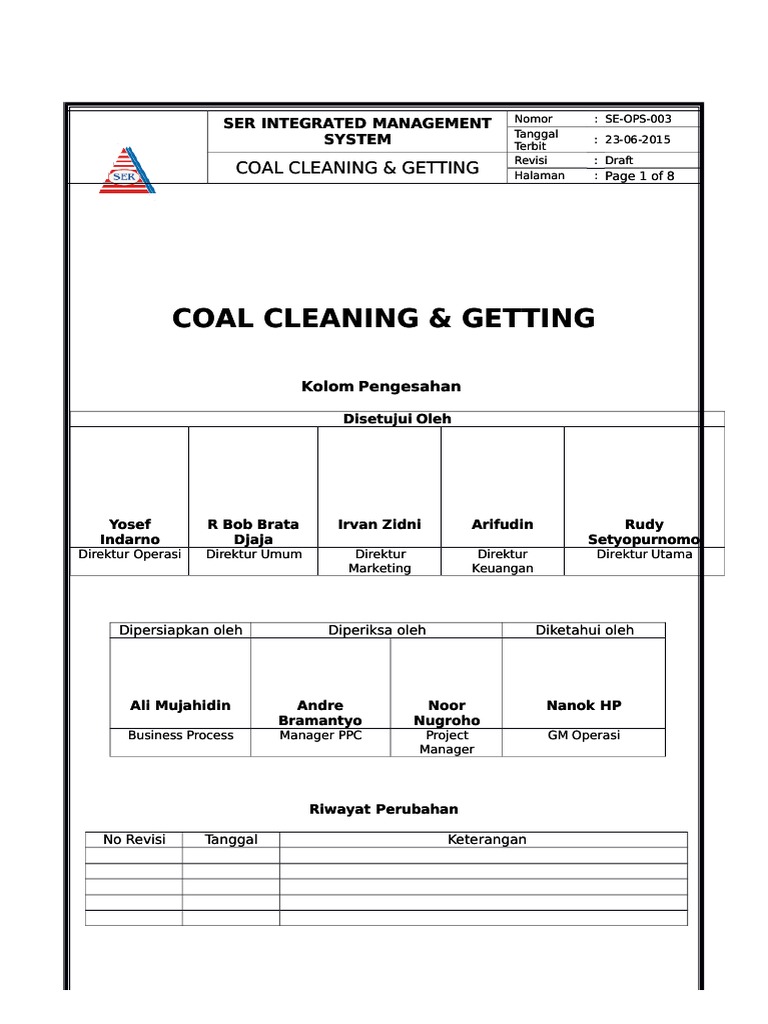 Coal Cleaning Procedures: A Guide to Coal Getting and Cleaning ...