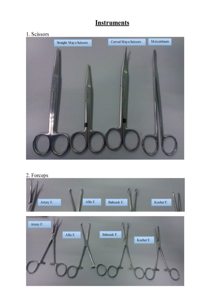 Surgery Instruments Labelled | PDF