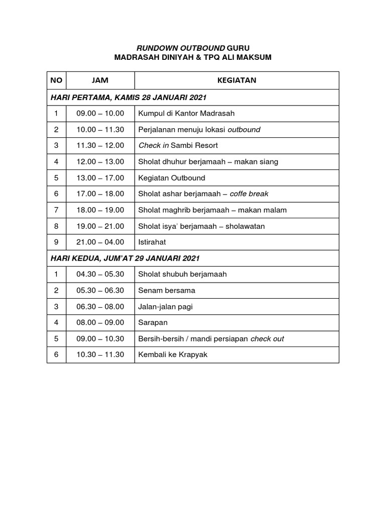 Rundown Outbound Guru | PDF