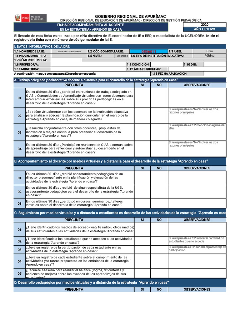 Ficha de Acompañamiento Al Docente | PDF | Evaluación | Aprendizaje