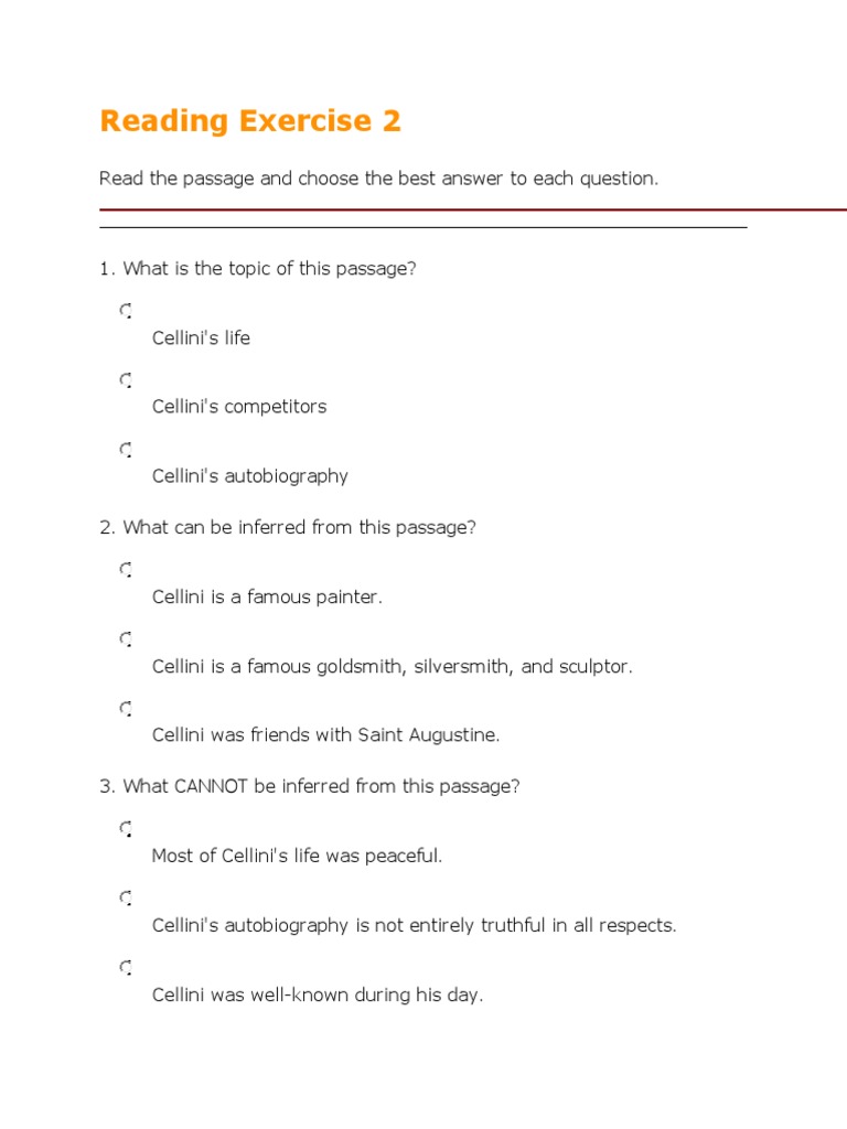 Reading Exercise 2 | PDF | Autobiographies | Confessions (Augustine)