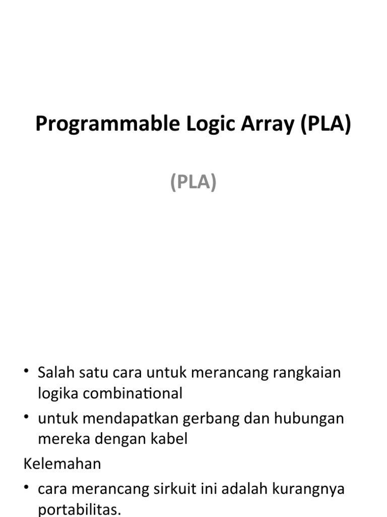 Programmable Logic Array (PLA) | PDF
