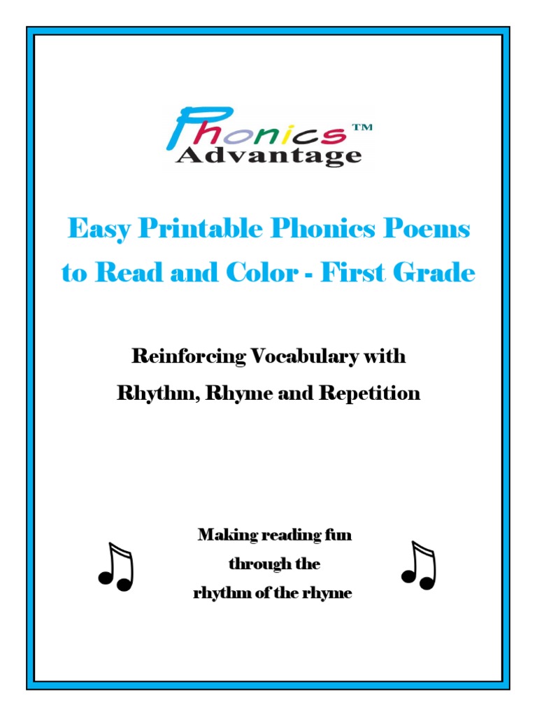 Phonics Advantage Easy Printable Poems With Pronunciation Clues | PDF ...