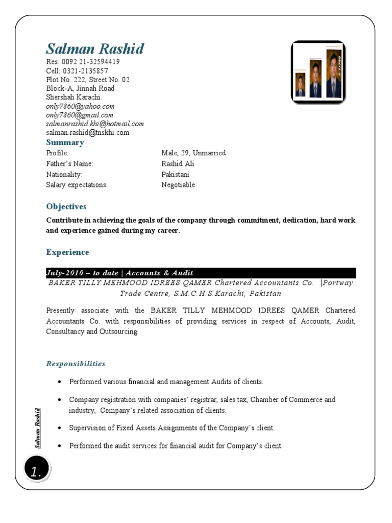 CV Salman | PDF | Accounting | Audit