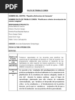 Modelo Pauta Trabajo Comun | PDF | Evaluación | Aprendizaje