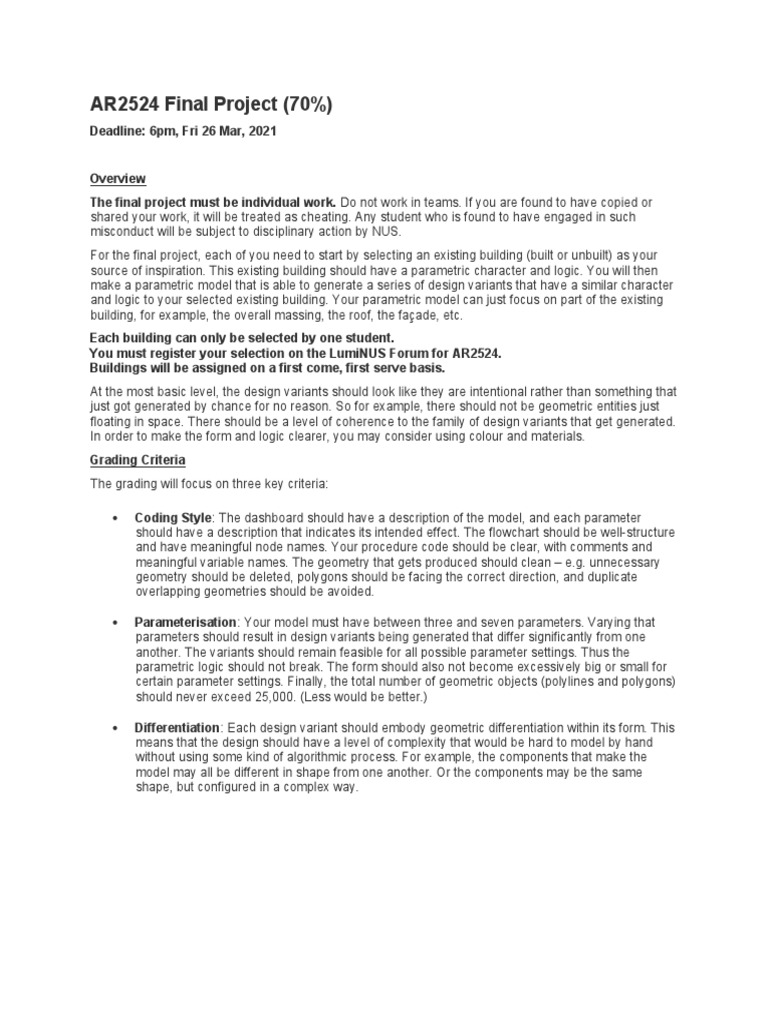 w4 s1 U1 Asset-V1 NUS AR2524 AY20202021S2 Type Asset Block Final Project | PDF | Shape | Geometry