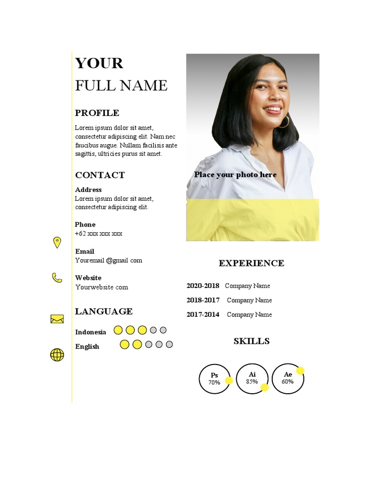 Glints CV Template | PDF