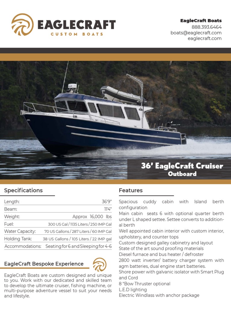 36' Eaglecraft Cruiser: Outboard | PDF | Watercraft | Vehicles