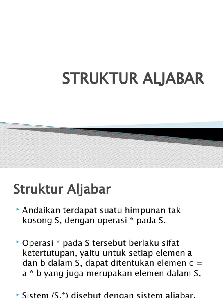 Bab 6. Struktur Aljabar | PDF