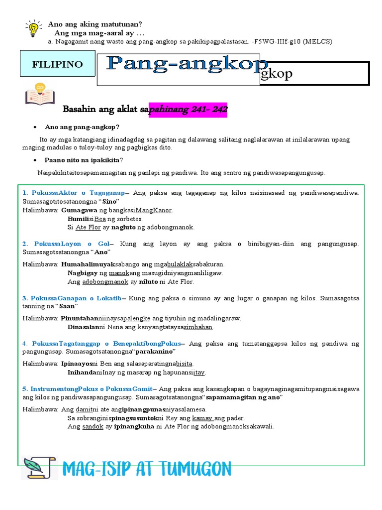 Filipino Q2 Module 6 | PDF