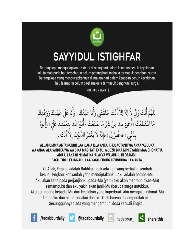 Saidul Istighfar | PDF