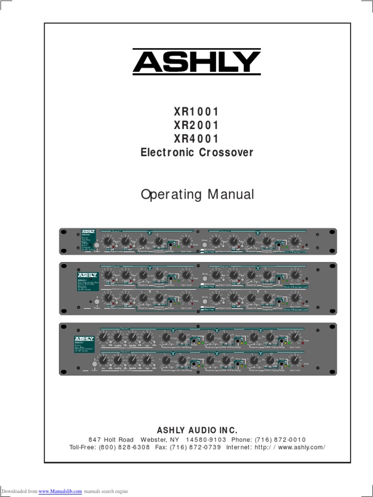 ASHLY Crossover | PDF | Loudspeaker | Power Supply