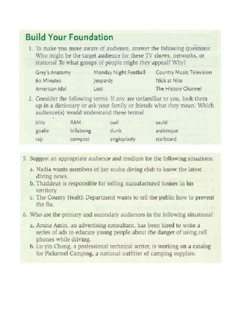 Build Your Foundation Exercises | PDF | Sports & Recreation | Social ...