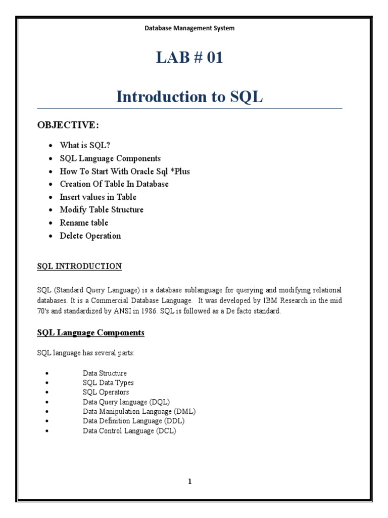 An Introduction to SQL: Exploring the Fundamentals of Structured Query ...
