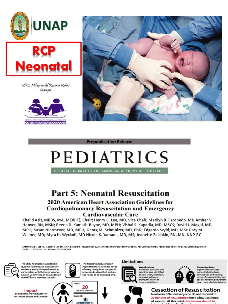 Guía de Reanimación Neonatal 2020 | PDF | Procedimientos médicos ...