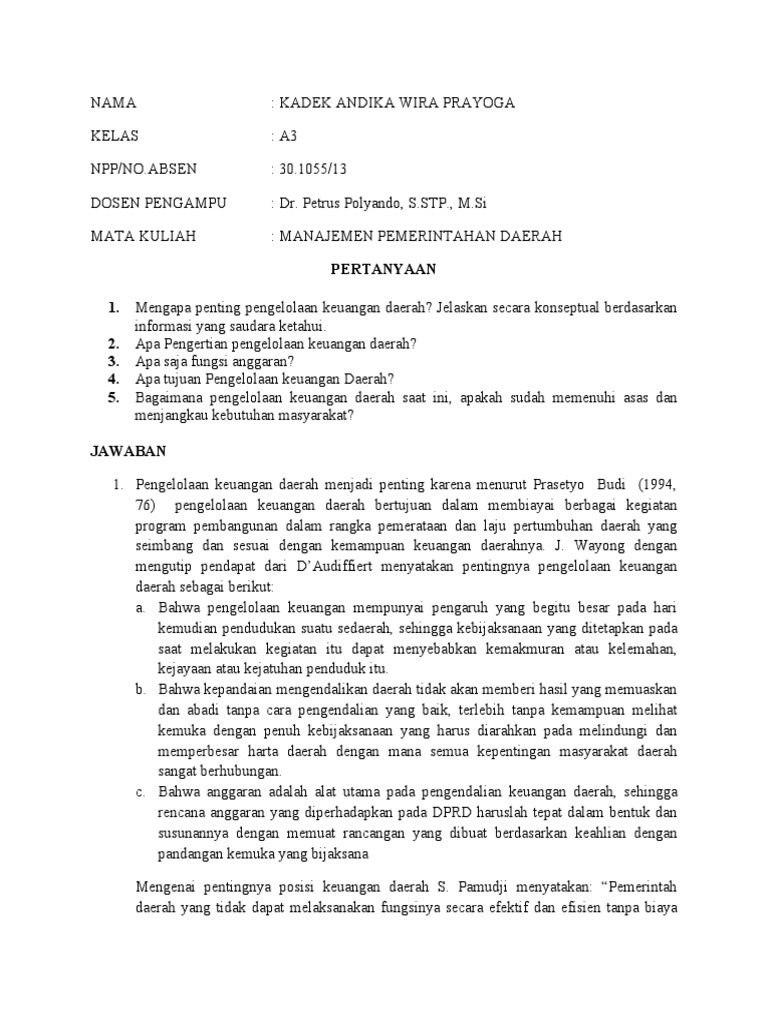 A3 - Kadek Andika Wira Prayoga - 30.1055 - 13 | PDF | Ilmu Sosial