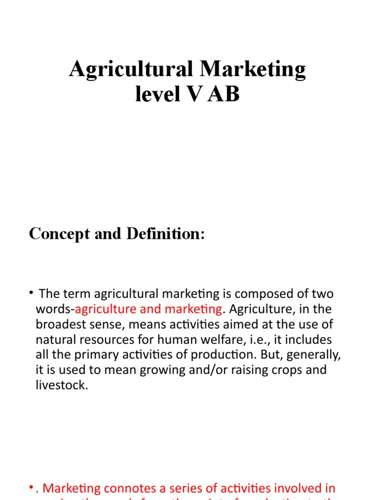 Understanding Agricultural Marketing | PDF | Monopoly | Market (Economics)