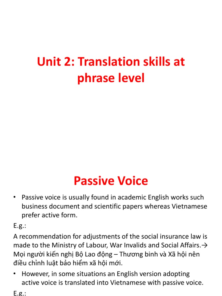 Unit 2 Translation Skills at Phrase Level | PDF | Translations ...