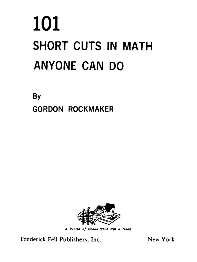101 Shortcut Maths | PDF | Fraction (Mathematics) | Multiplication