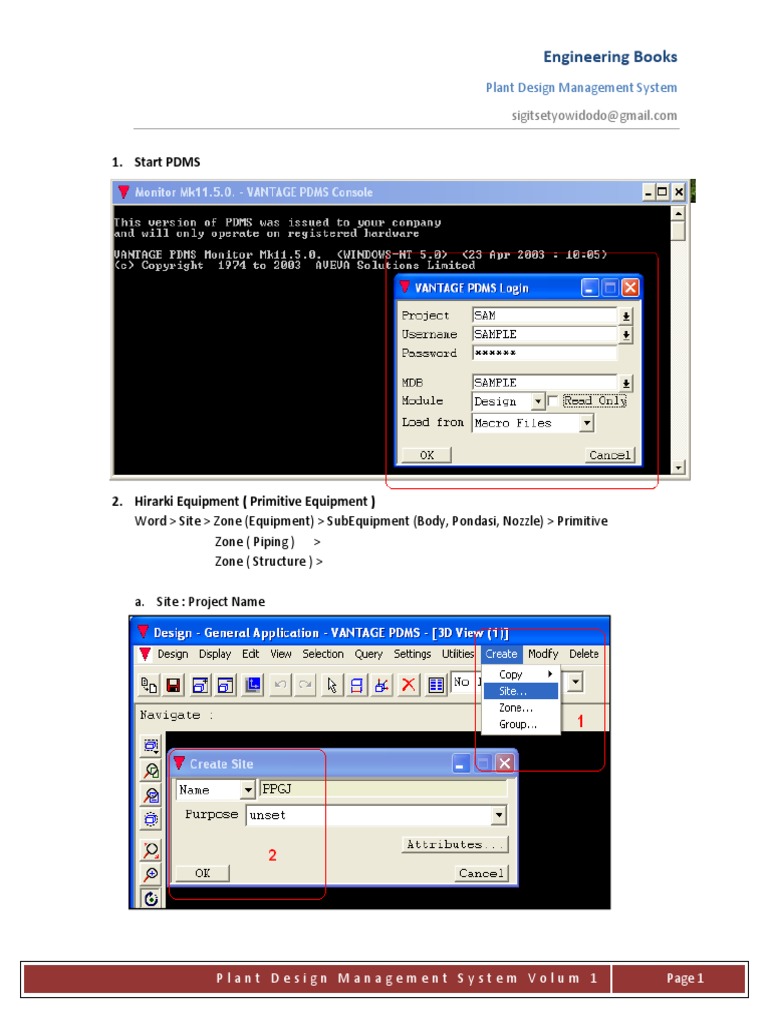 Basic PDMS Manual Books | PDF