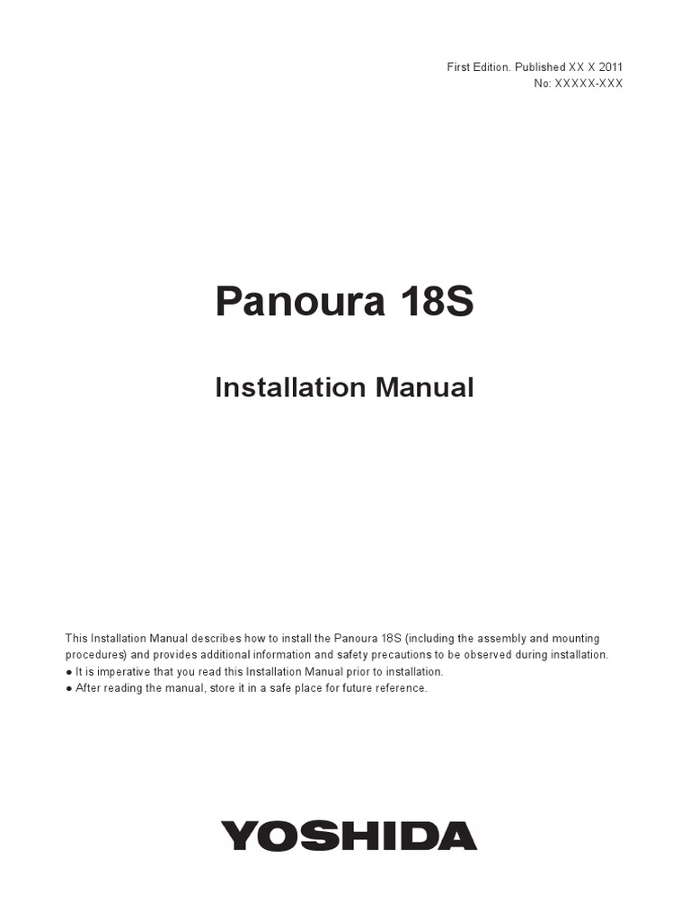 PANOURA 18S Installation Manual | PDF | Power Supply | Screw
