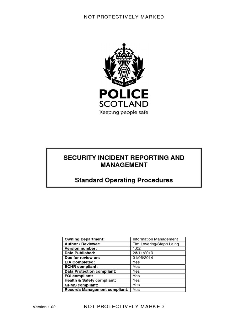 Security Incident Reporting SOP | PDF | Computer Security | Security